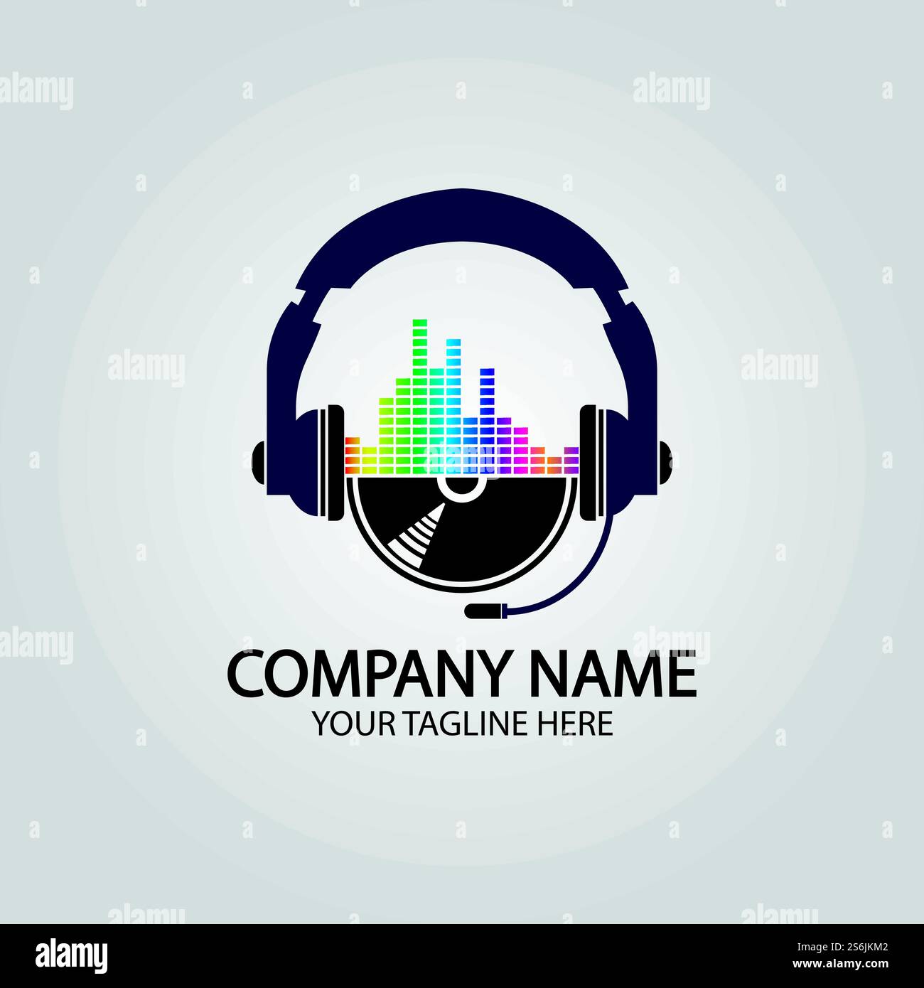 Headphone DJ, Music Studio Recording, Soundwave Logo Design Inspiration ...