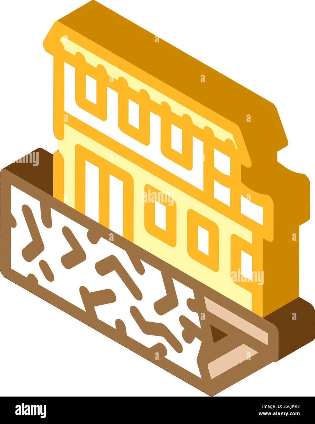 on edge of precipice house isometric icon vector. on edge of precipice ...