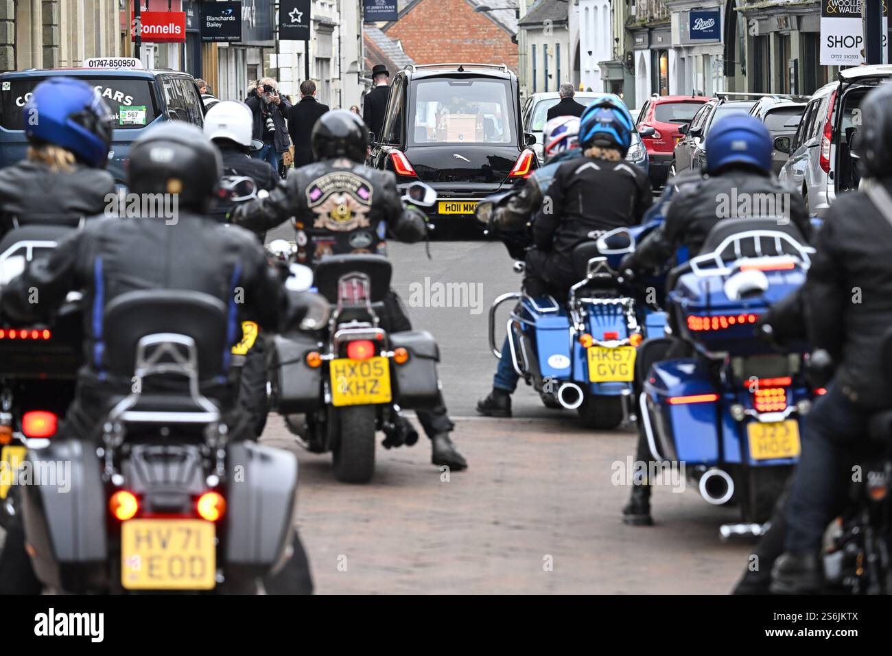 Somerset, UK. January 17th, 2025. The funeral of Radio DJ Johnnie ...