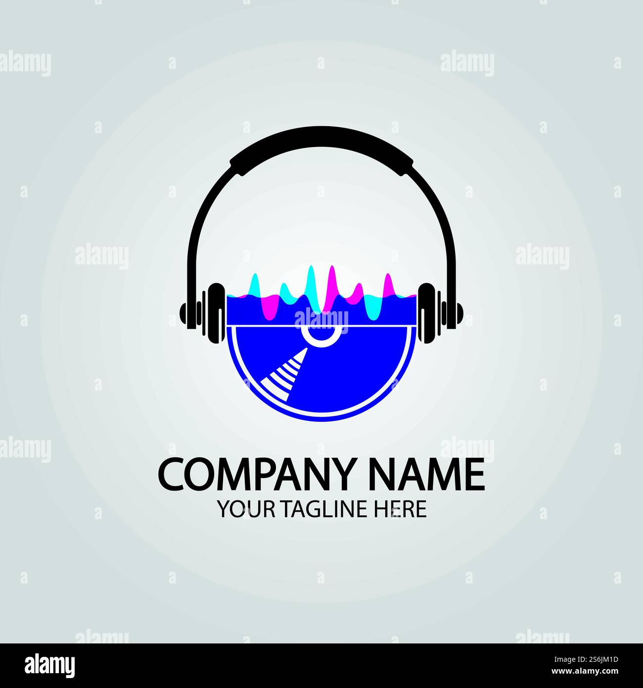 Headphone DJ, Music Studio Recording, Soundwave Logo Design Inspiration ...