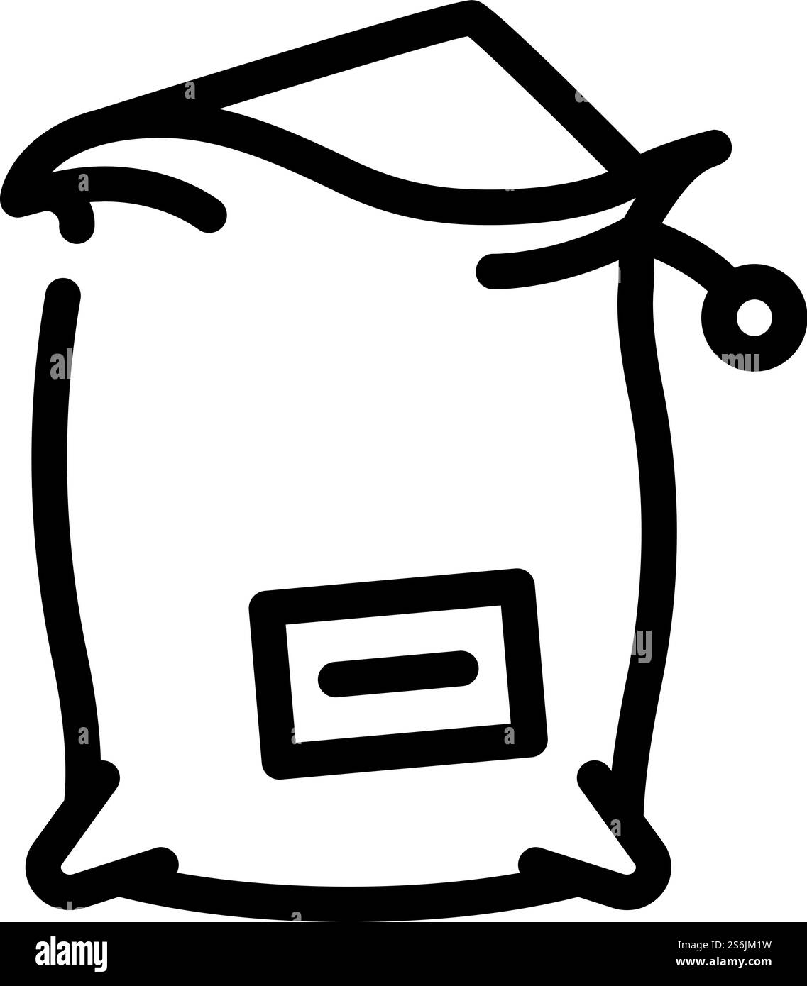 bag compost line icon vector. bag compost sign. isolated contour symbol ...