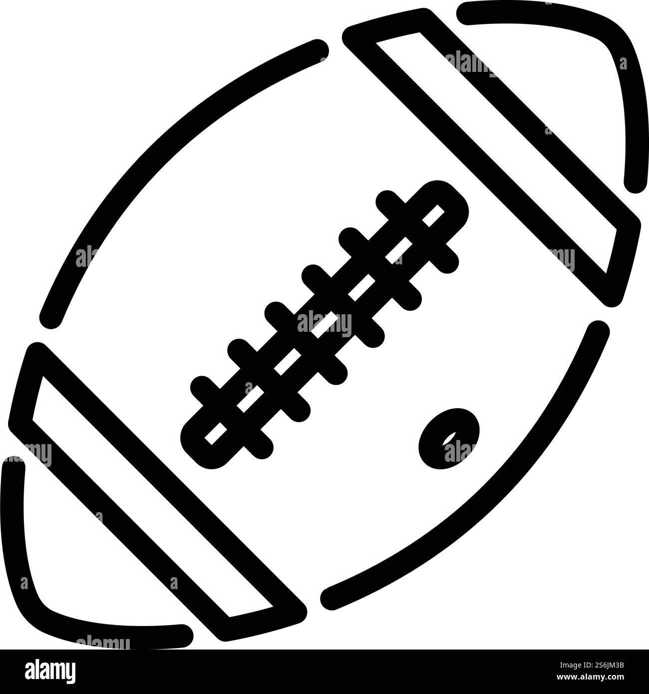 Icon Of American Football Ball. Bold outline design with editable ...