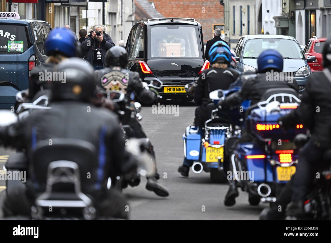 Somerset, UK. January 17th, 2025. The funeral of Radio DJ Johnnie ...