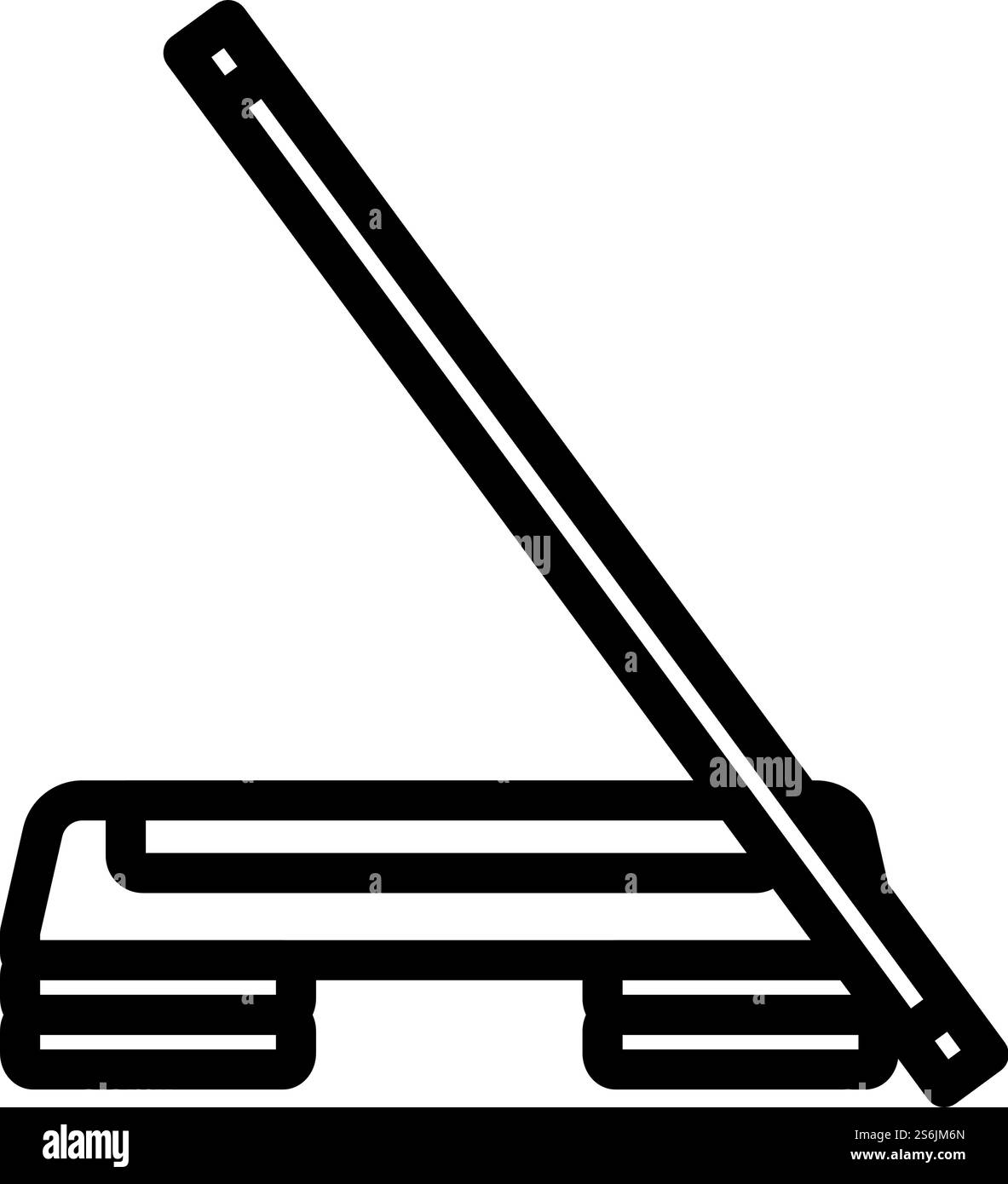 Icon Of Step Board And Stick. Bold outline design with editable stroke ...