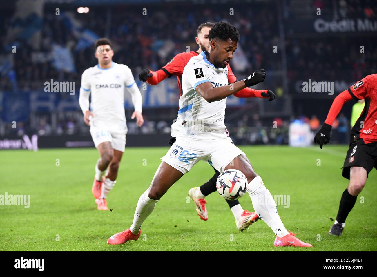 62 Amir MURILLO (om) during the Ligue 1 McDonald's match between Rennes ...