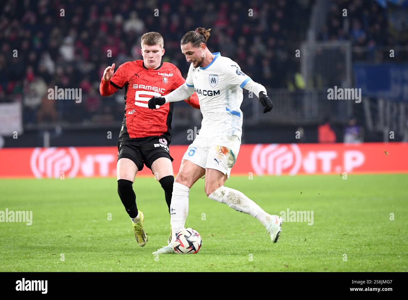 17 Jordan JAMES (srfc) - 25 Adrien RABIOT (om) during the Ligue 1 ...