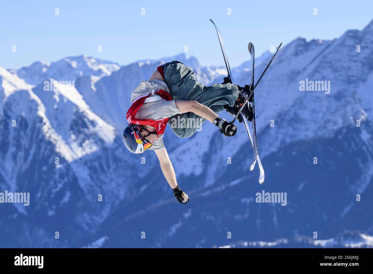 Max Moffat of Canada in action during the final run of the Freeski Slopestyle World Cup at the ...
