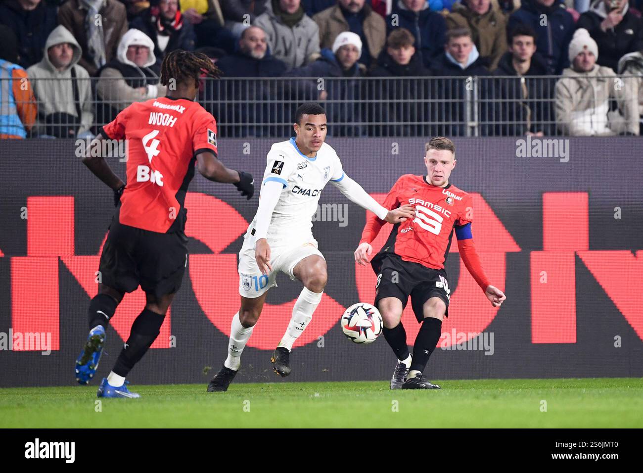 10 Mason GREENWOOD (om) - 03 Adrien TRUFFERT (srfc) during the Ligue 1 ...