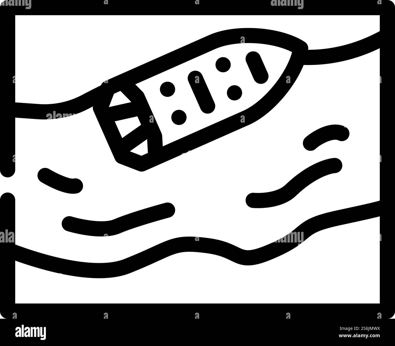 tanker spill disaster line icon vector. tanker spill disaster sign ...