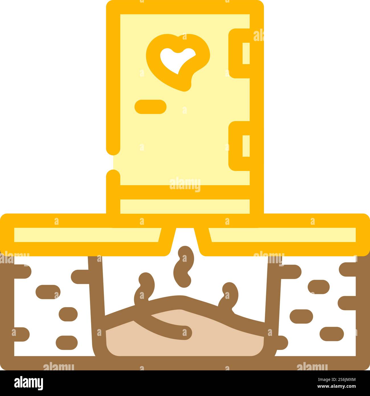 toilet compost color icon vector. toilet compost sign. isolated symbol ...