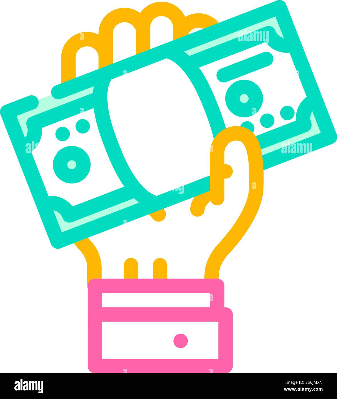 giving bribe color icon vector. giving bribe sign. isolated symbol ...