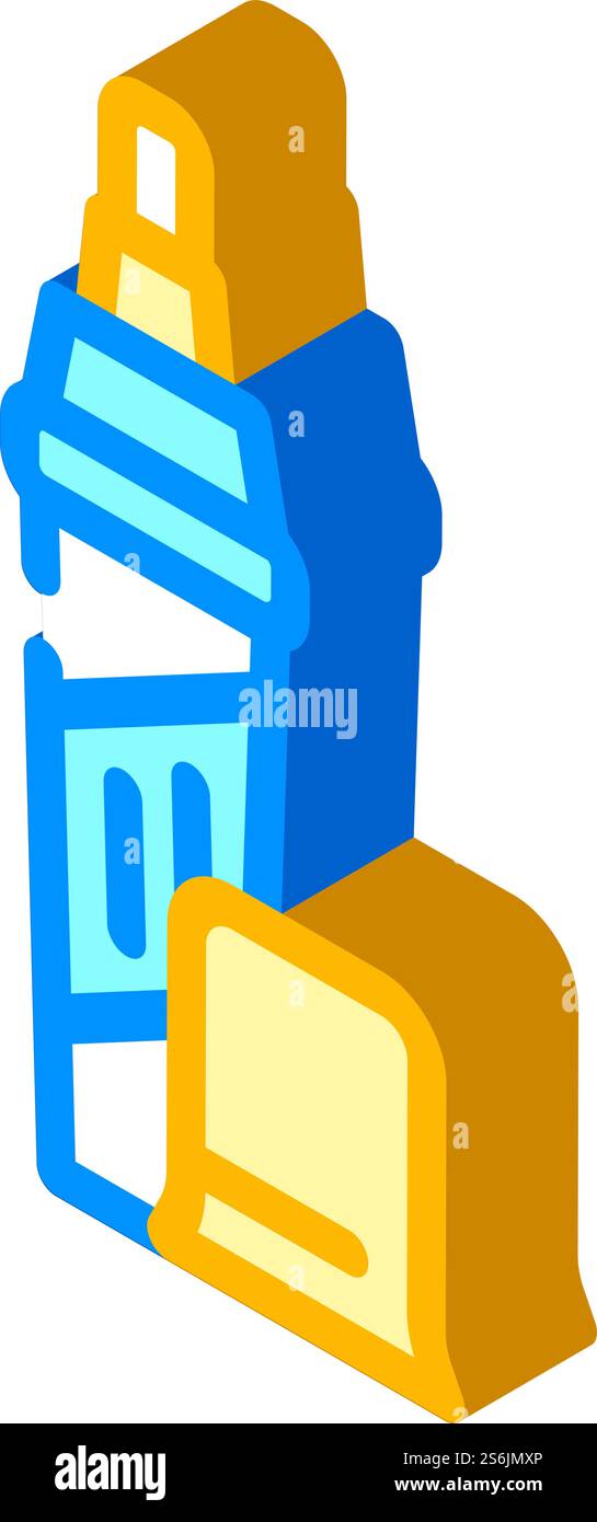 pencil for removing scratches isometric icon vector. pencil for ...