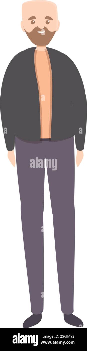 Bald man icon. Cartoon of Bald man vector icon for web design isolated ...