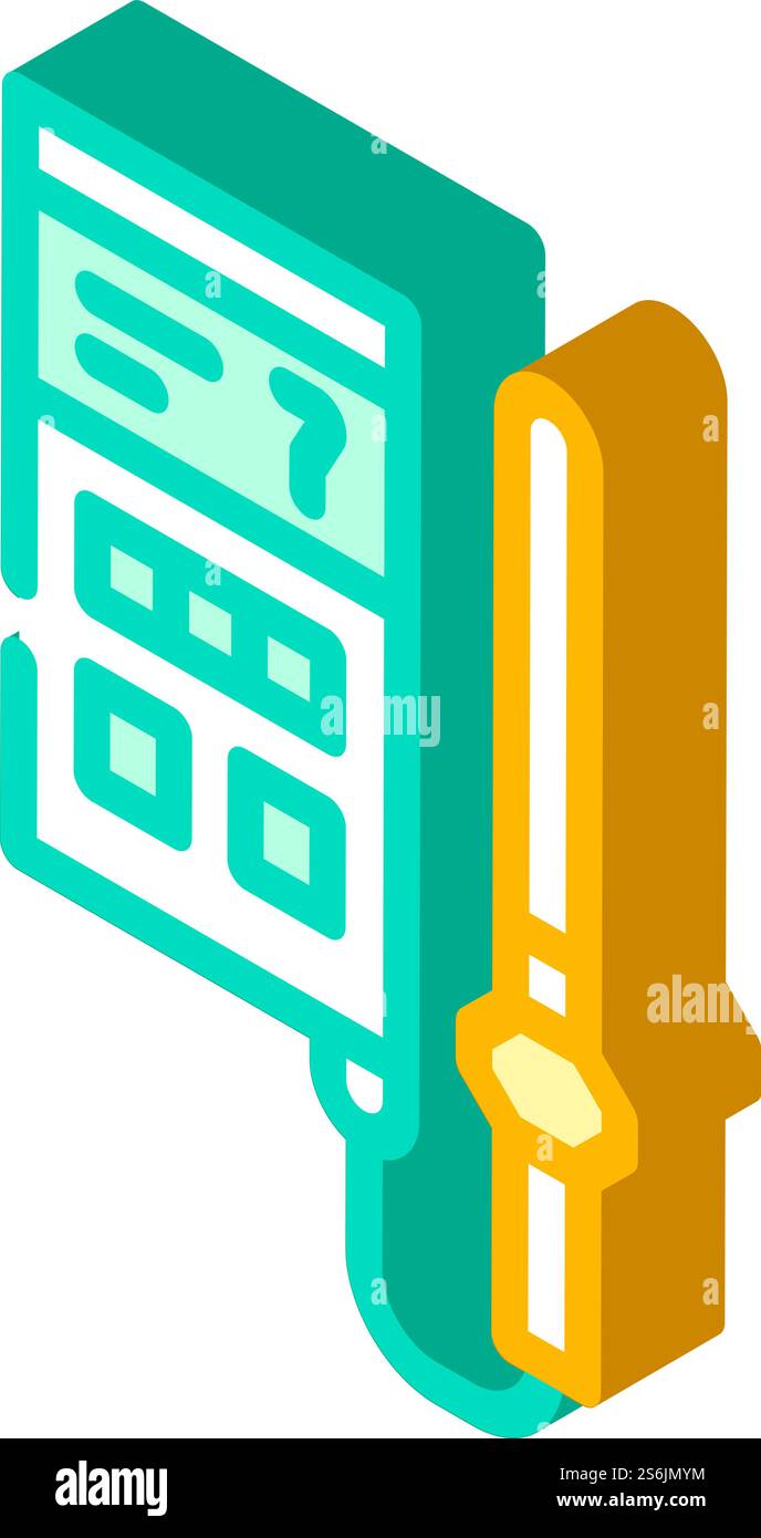 soil analyzer device isometric icon vector. soil analyzer device sign ...