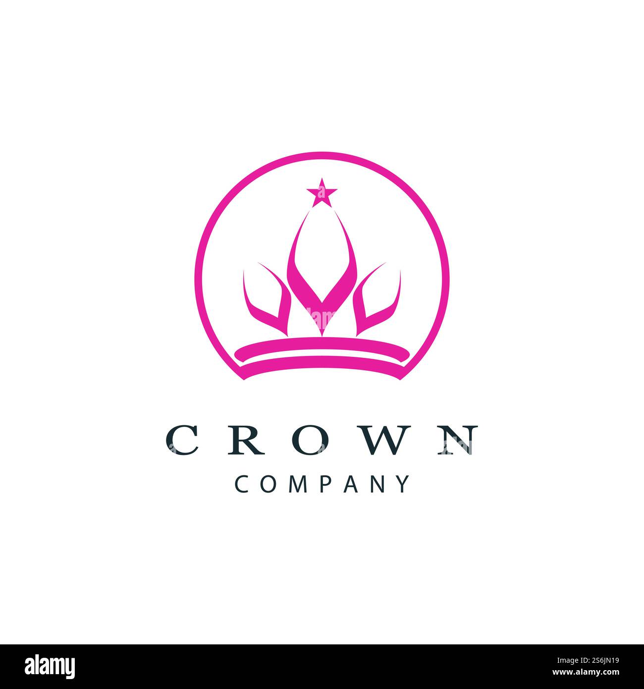 Royal King Queen Crown Elegant Luxury logo design Stock Vector Image ...