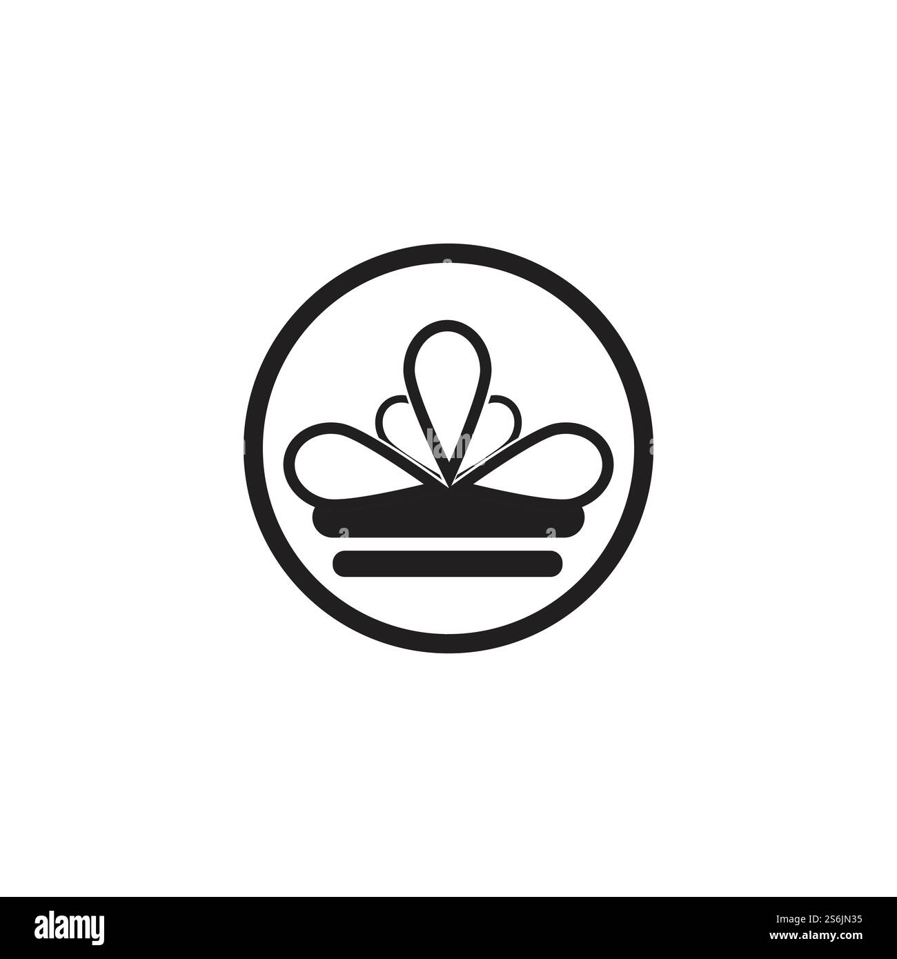 Royal King Queen Crown Elegant Luxury logo design Stock Vector Image ...