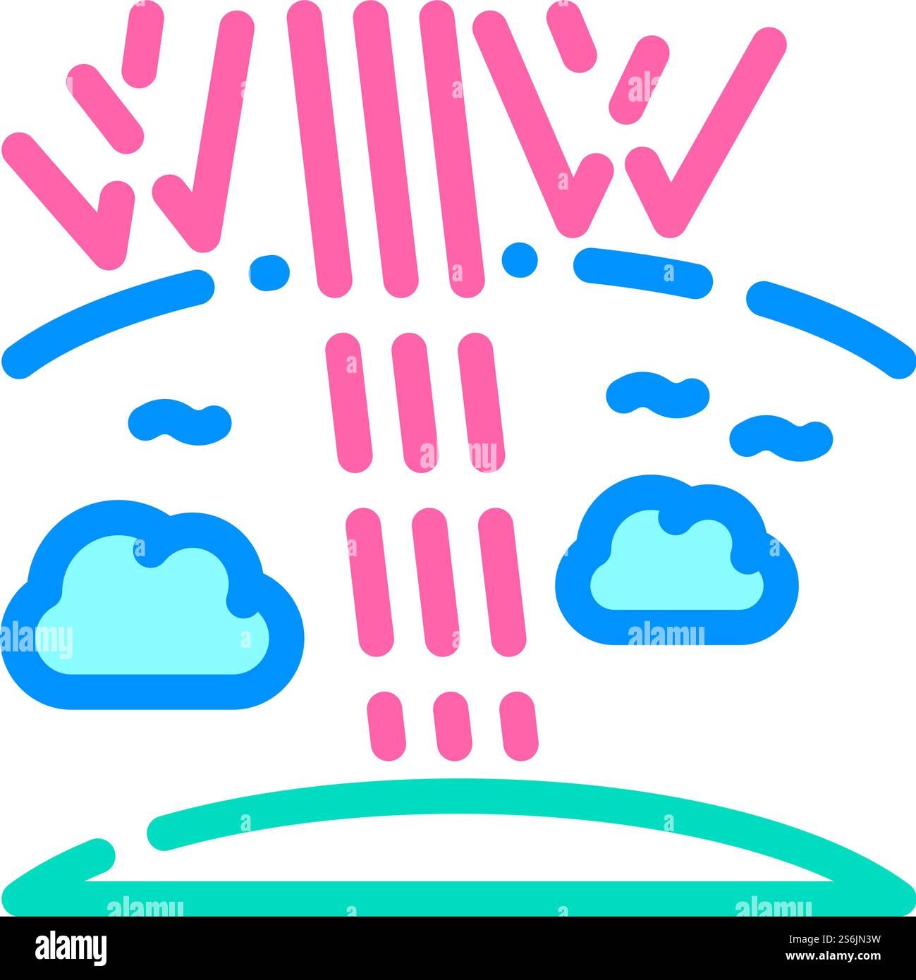 ozone holes disaster color icon vector. ozone holes disaster sign ...