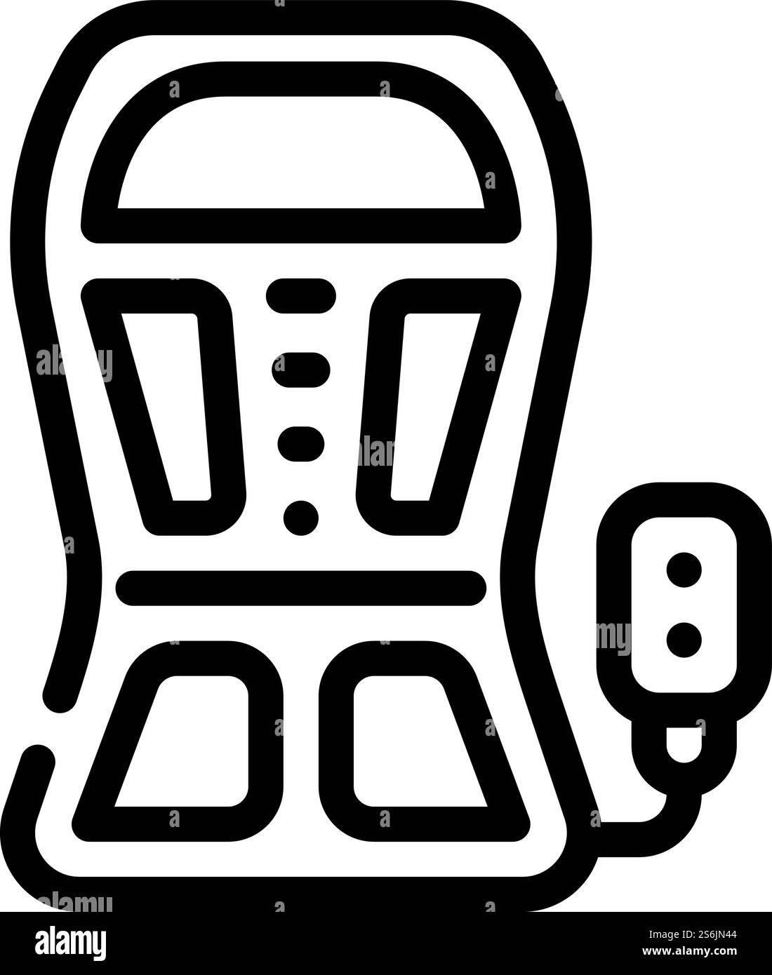 back stimulant line icon vector. back stimulant sign. isolated contour ...