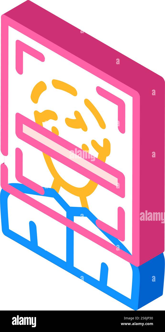 client scanning kyc isometric icon vector. client scanning kyc sign ...