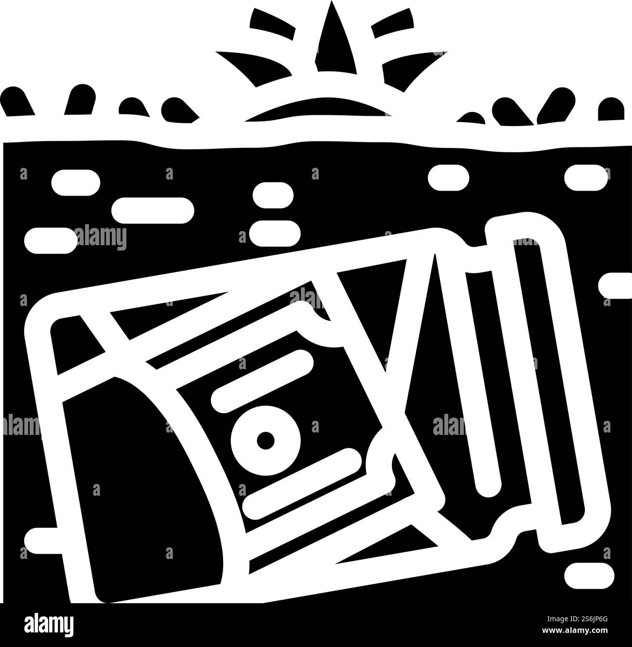 Money buried in garden glyph hi-res stock photography and images - Alamy