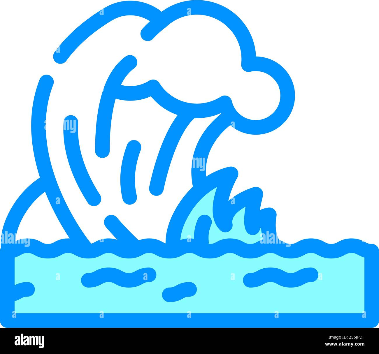 tsunami disaster color icon vector. tsunami disaster sign. isolated ...