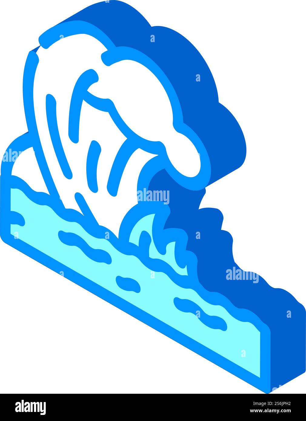 tsunami disaster isometric icon vector. tsunami disaster sign. isolated ...