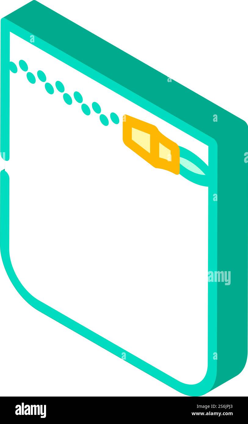 coins storage pocket isometric icon vector. coins storage pocket sign ...