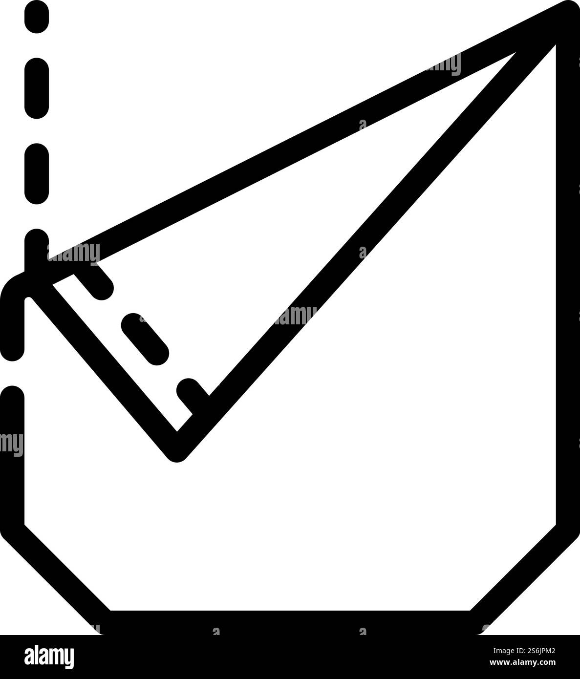 ripped pocket line icon vector. ripped pocket sign. isolated contour ...