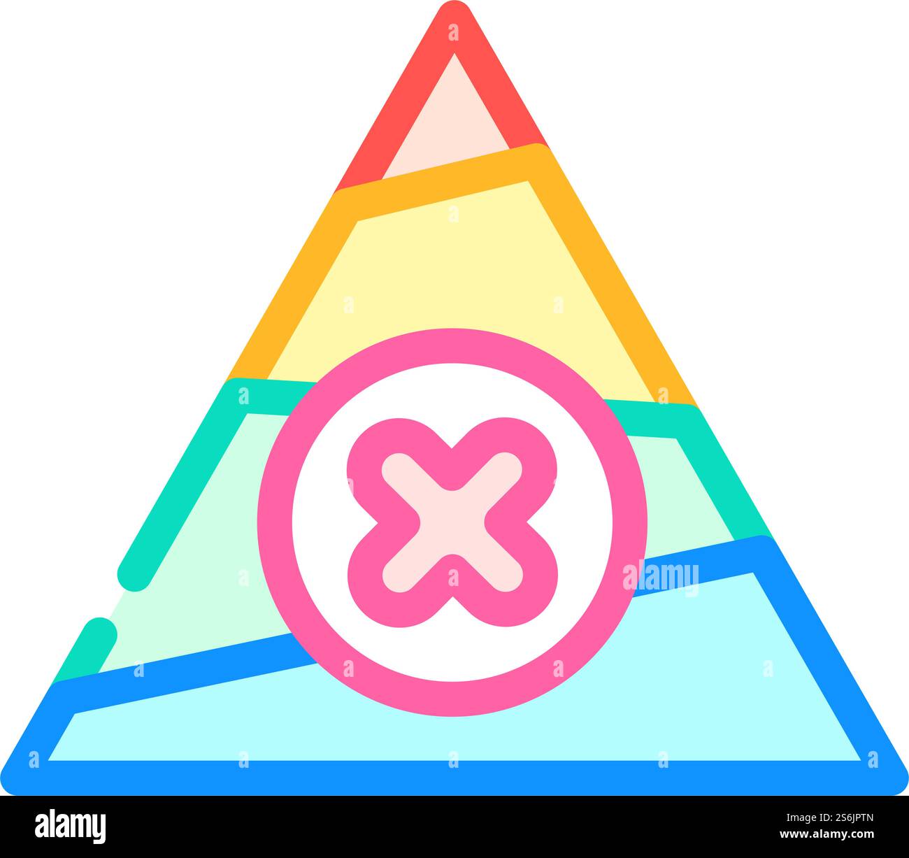 unbalanced diet color icon vector. unbalanced diet sign. isolated ...