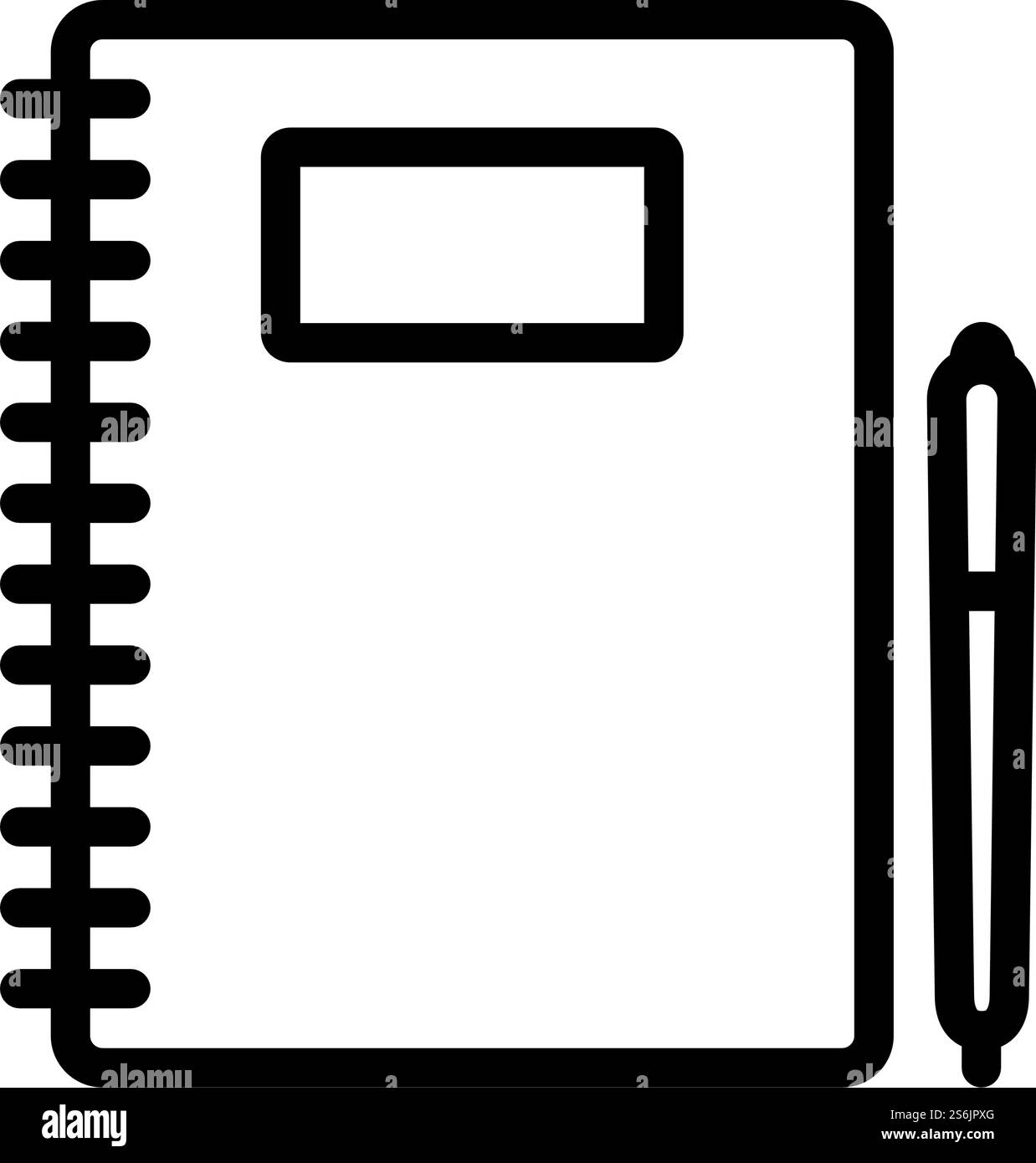 Icon Of Exercise Book. Editable Bold Outline Design. Vector ...