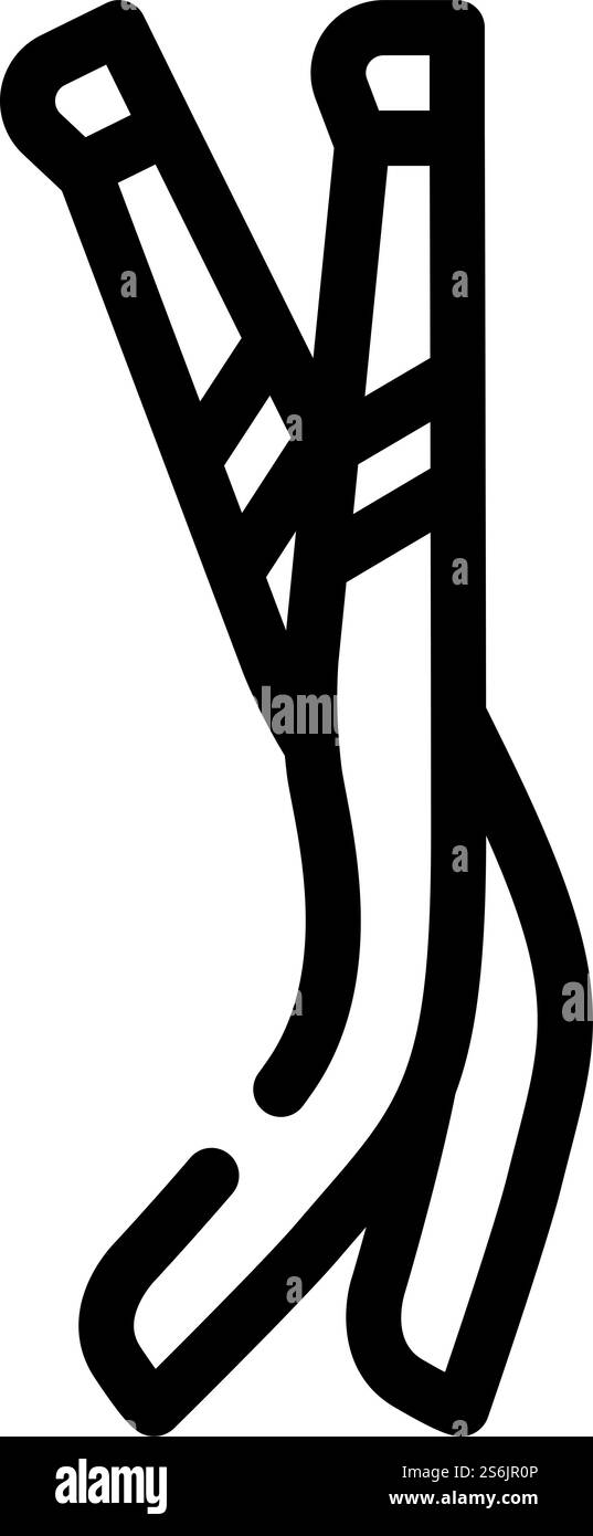 temples glasses line icon vector. temples glasses sign. isolated ...