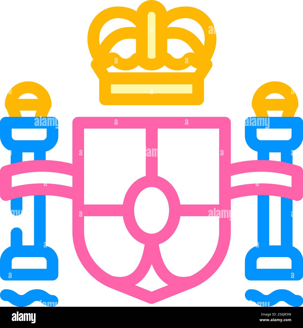 blazon spain color icon vector. blazon spain sign. isolated symbol ...