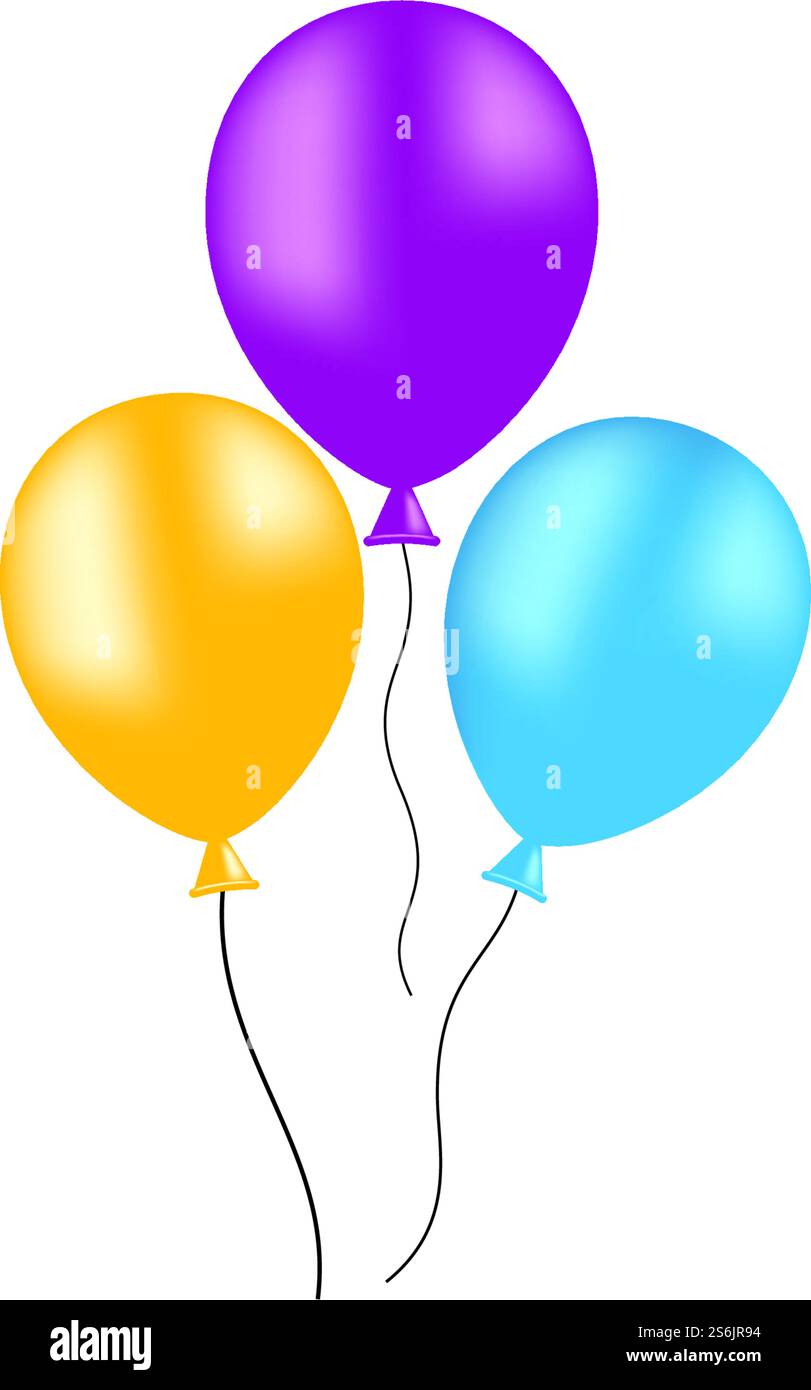 Realistic balloon illustration on white background Stock Vector Image ...
