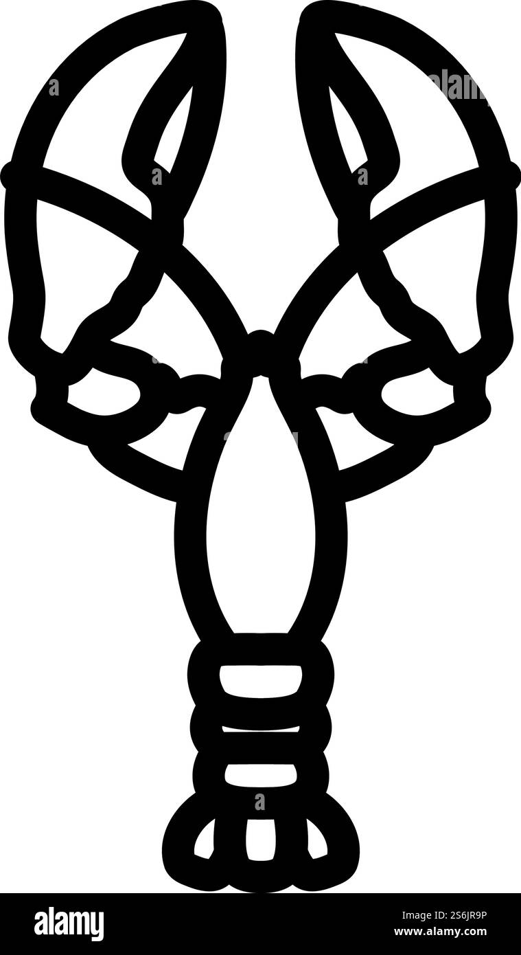 Lobster Icon. Bold outline design with editable stroke width. Vector ...