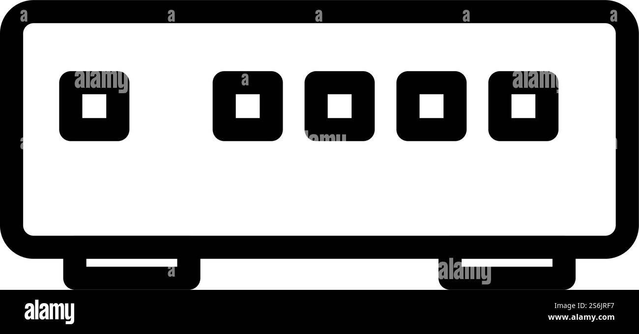 Ethernet Switch Icon. Editable Bold Outline Design. Vector Illustration ...