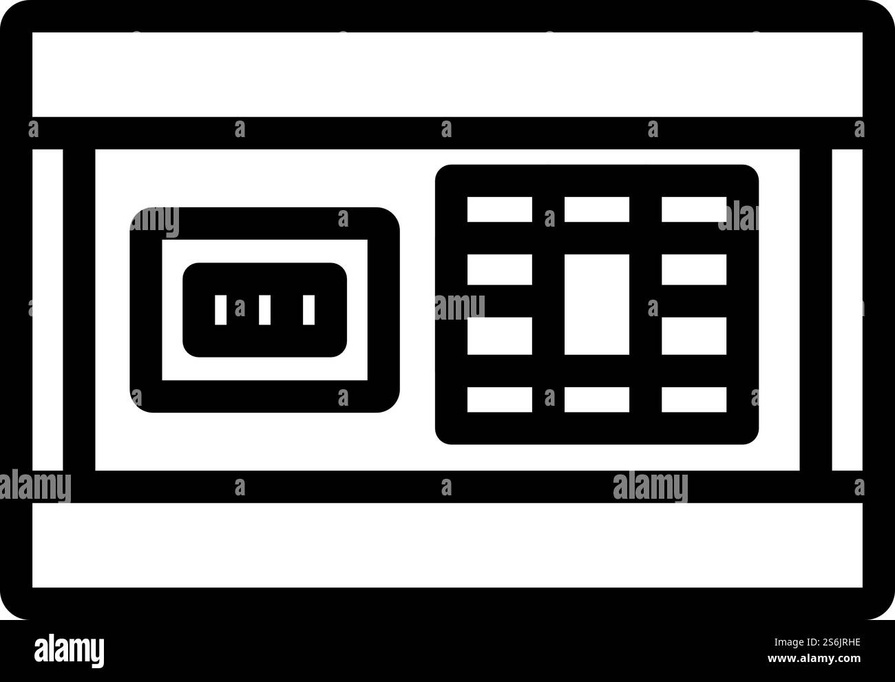 Circuit Breakers Box Icon. Editable Bold Outline Design. Vector ...