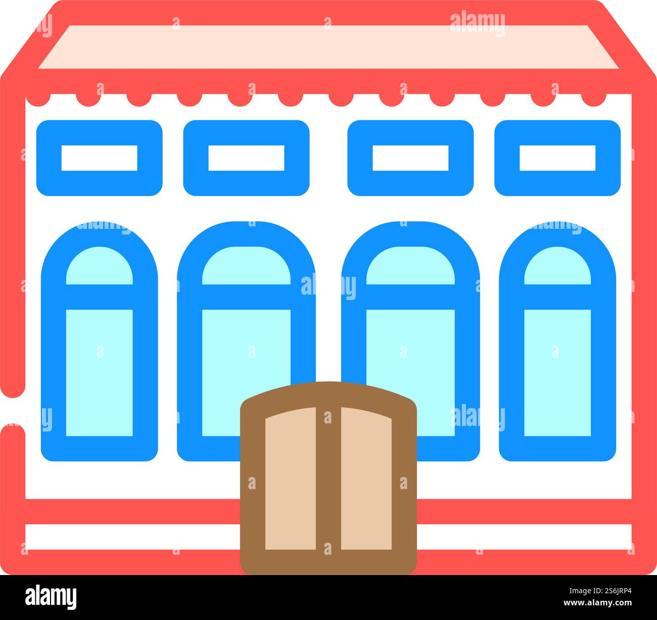 residence house color icon vector. residence house sign. isolated ...