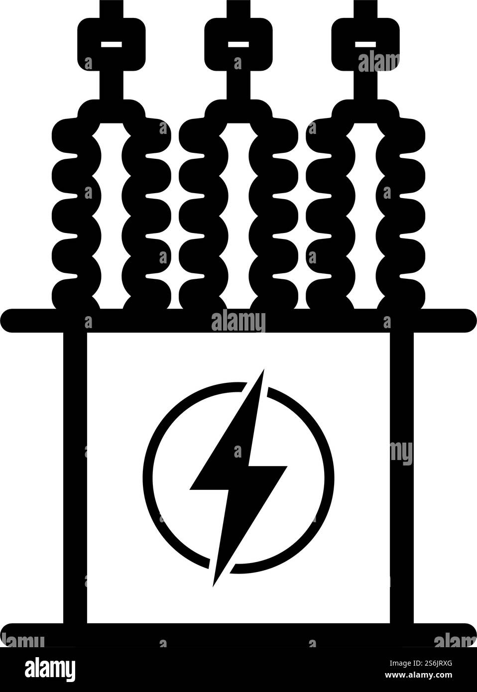 Electric Transformer Icon. Bold outline design with editable stroke ...