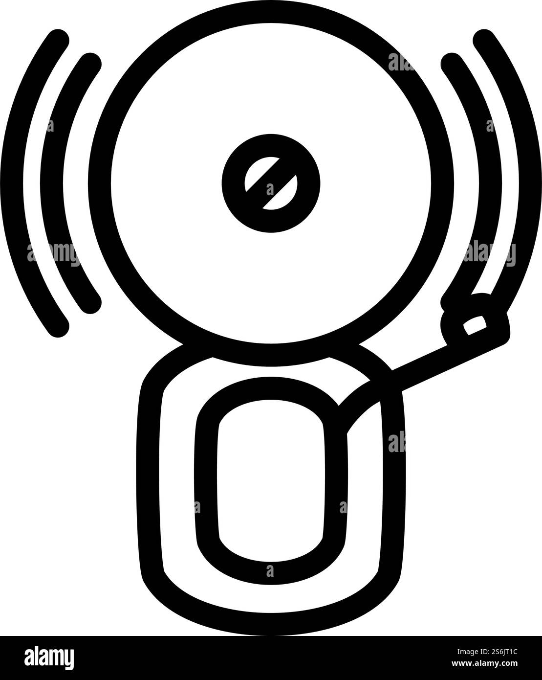 Fire Alarm Icon. Bold outline design with editable stroke width. Vector ...