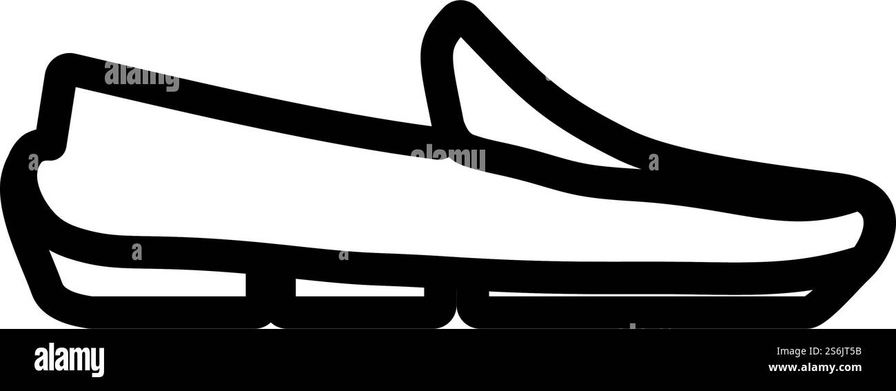 Moccasin Icon. Bold outline design with editable stroke width. Vector ...