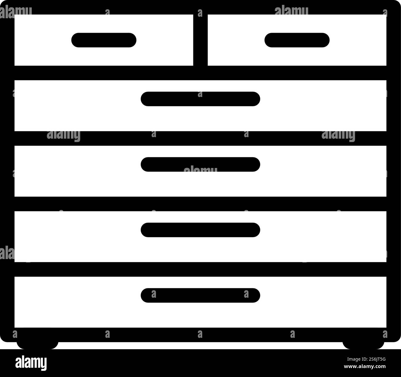 Chest Of Drawers Icon. Bold outline design with editable stroke width ...