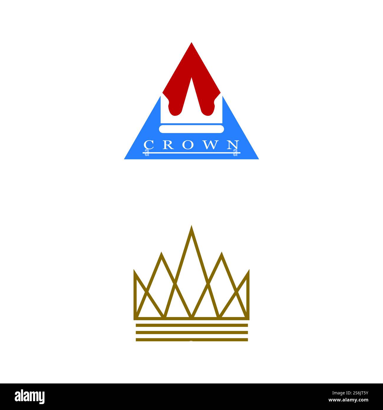 Royal King Queen Crown Elegant Luxury logo design Stock Vector Image ...