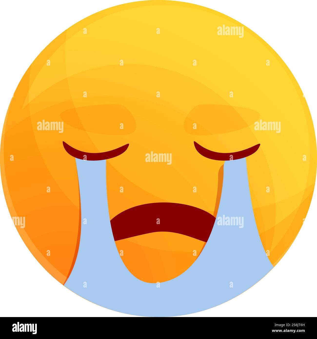 Crying emoticon icon. Cartoon of crying emoticon vector icon for web ...