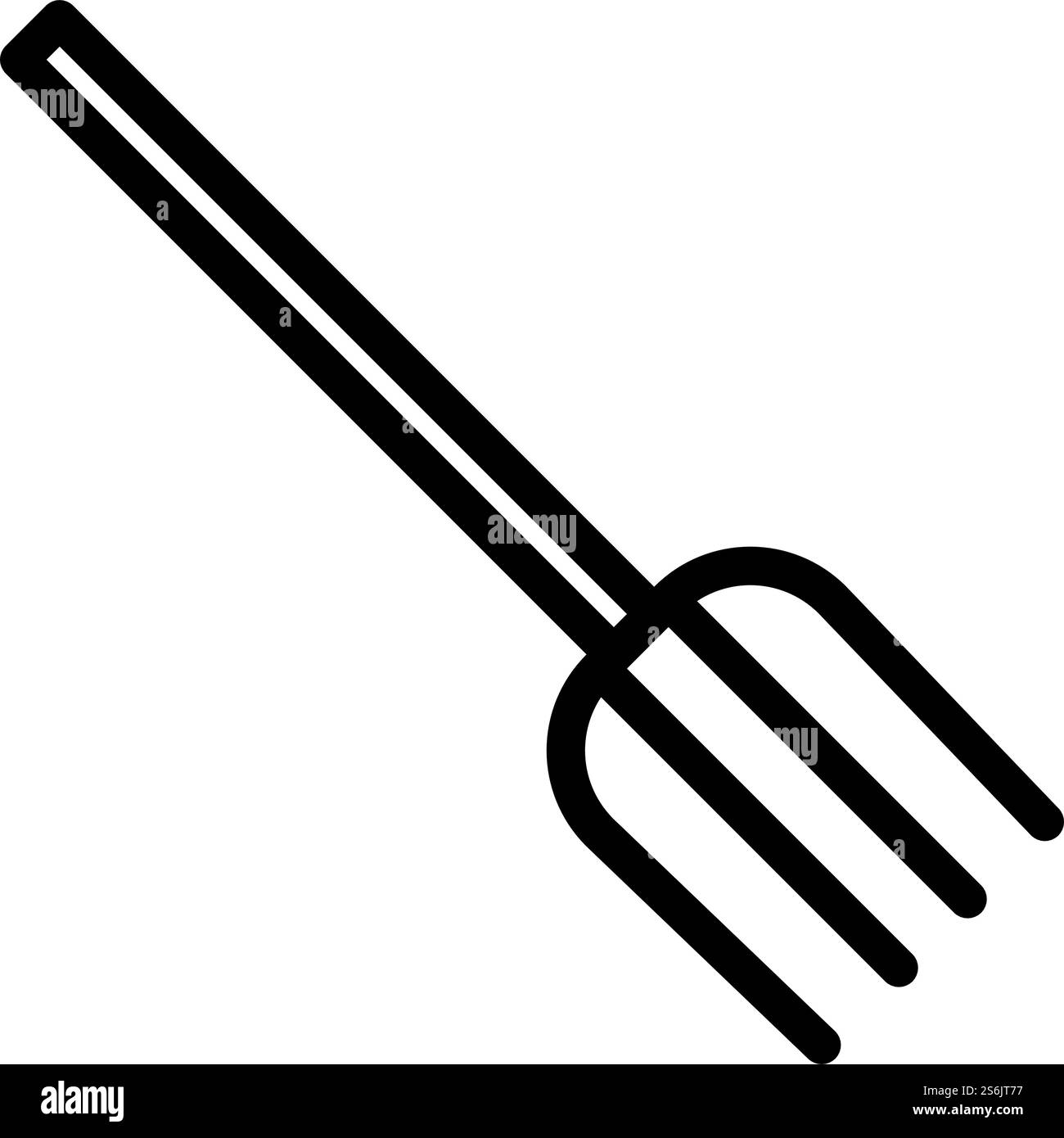 Pitchfork Icon. Bold outline design with editable stroke width. Vector ...