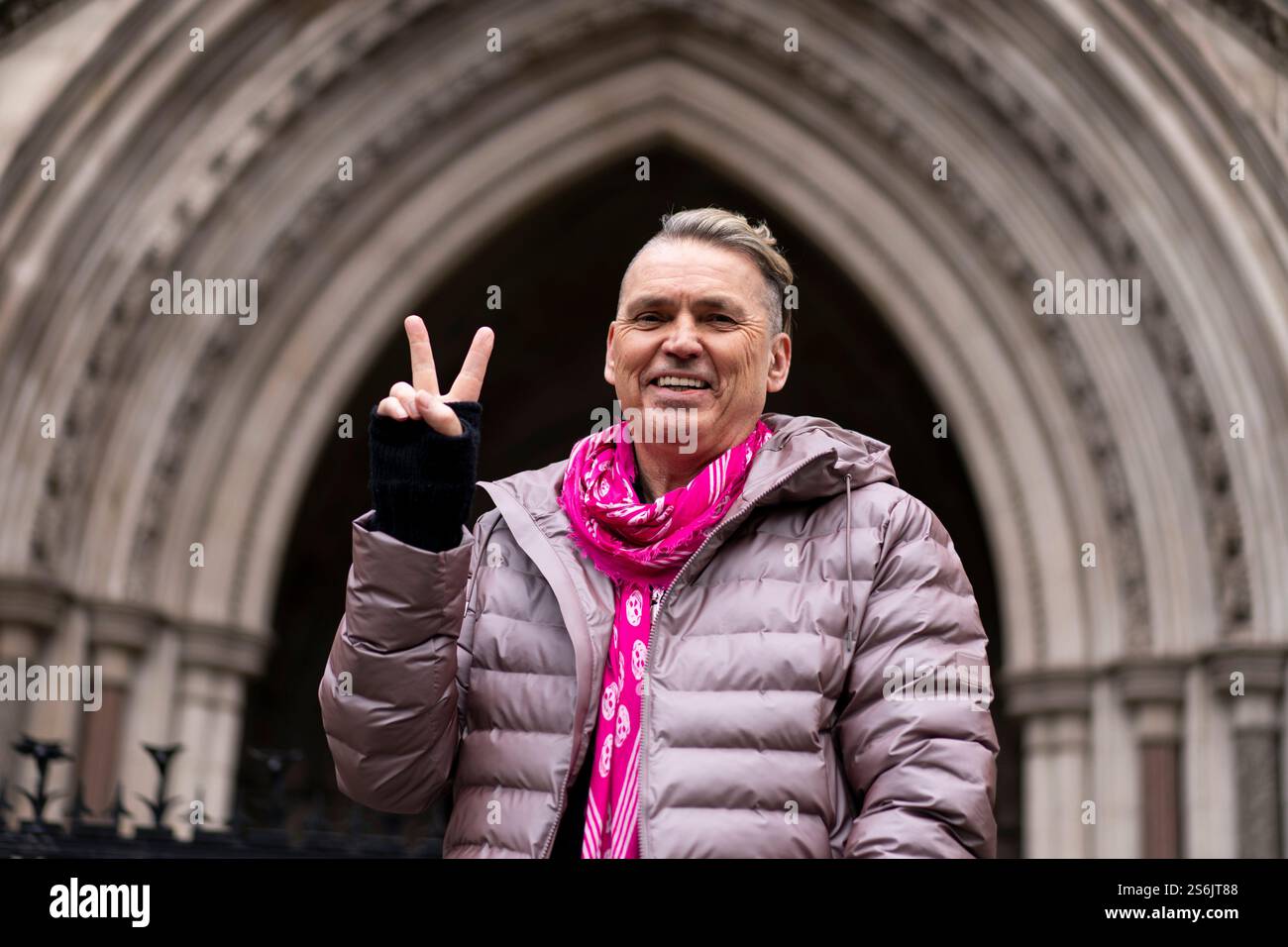 Ecotricity founder Dale Vince, gestures as he speaks outside the Royal ...