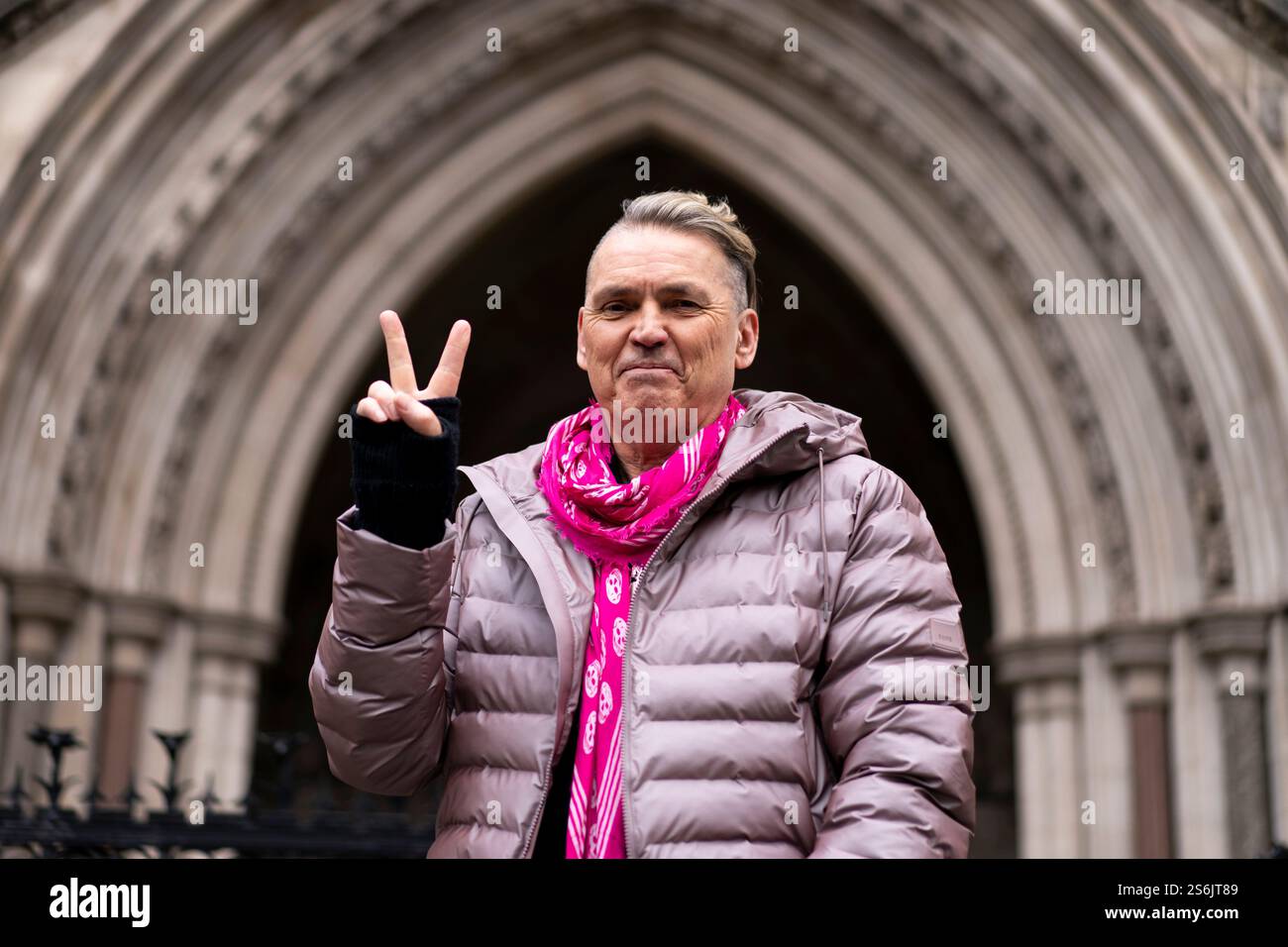 Ecotricity founder Dale Vince, gestures as he speaks outside the Royal ...