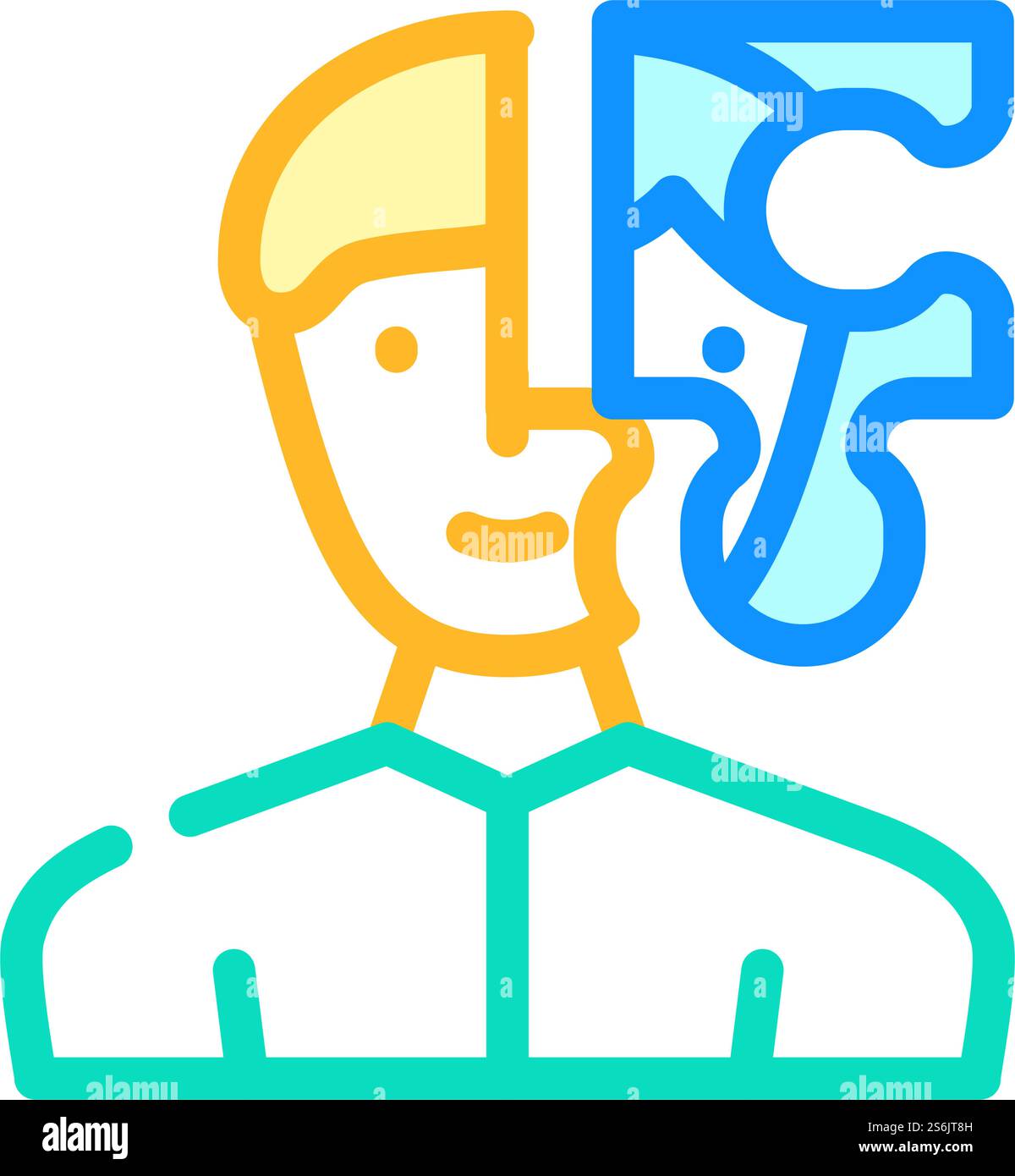 client puzzle kyc color icon vector. client puzzle kyc sign. isolated ...