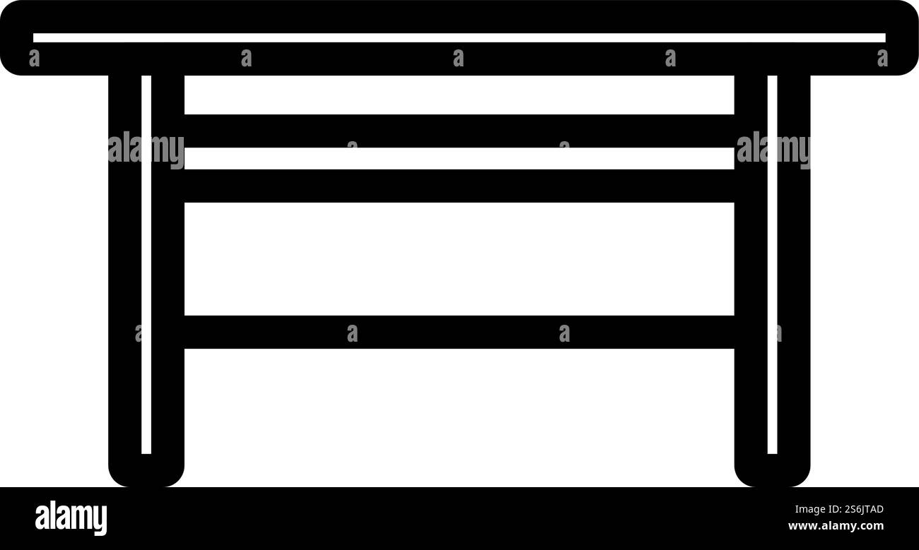 Boss Office Table Icon. Bold outline design with editable stroke width ...