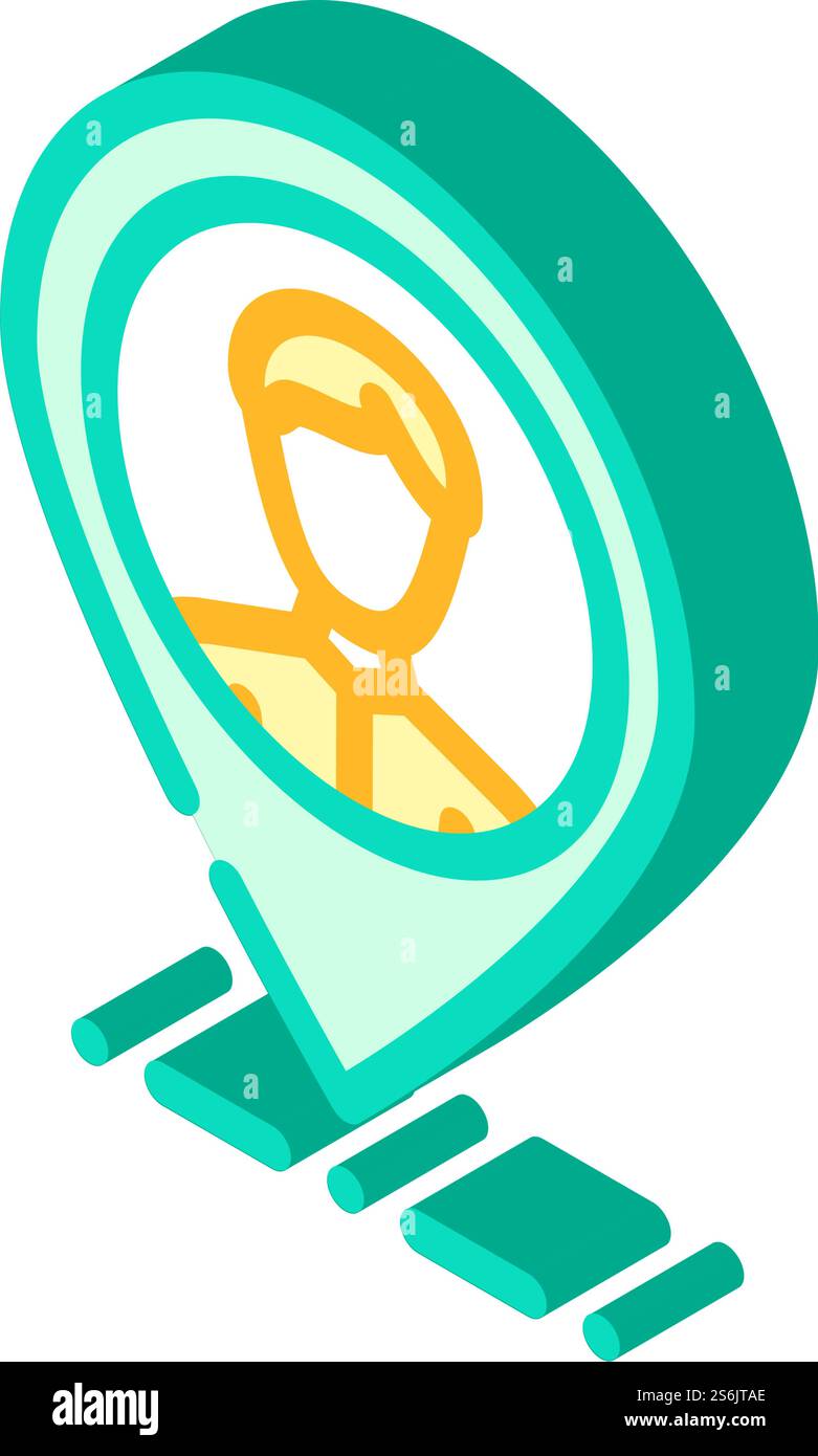 client geo tag kyc isometric icon vector. client geo tag kyc sign ...