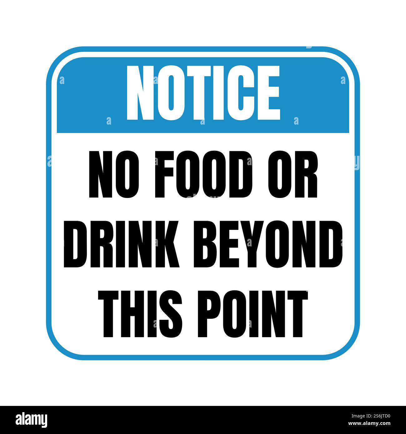 Notice no food or drink beyond this point sign Stock Photo - Alamy